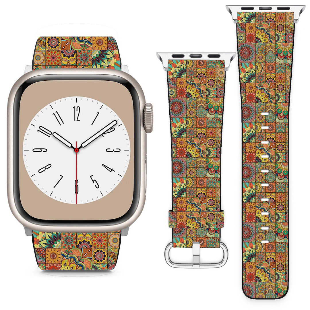 Boho Tile Design for Apple Watch Band Iwatch Strap for Series SE 9 8 7 ...