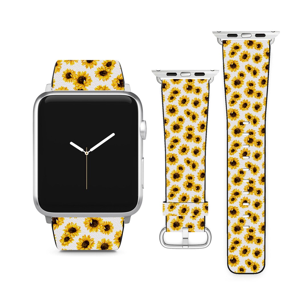 Realistic Sunflower Design for Apple Watch Band Iwatch Strap for Series ...