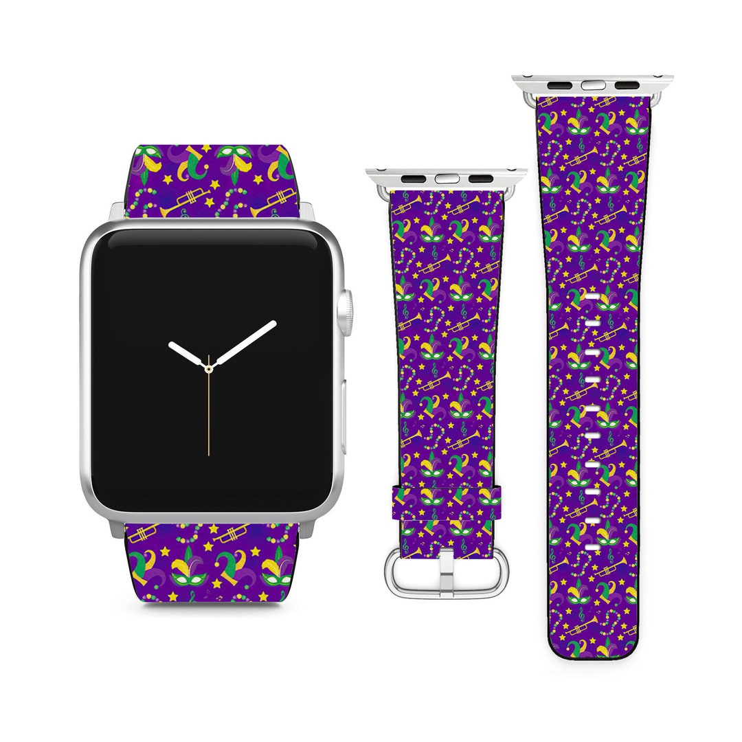 Mardi Gras Fat Tuesday for Apple Watch Band Iwatch Strap for Series SE ...