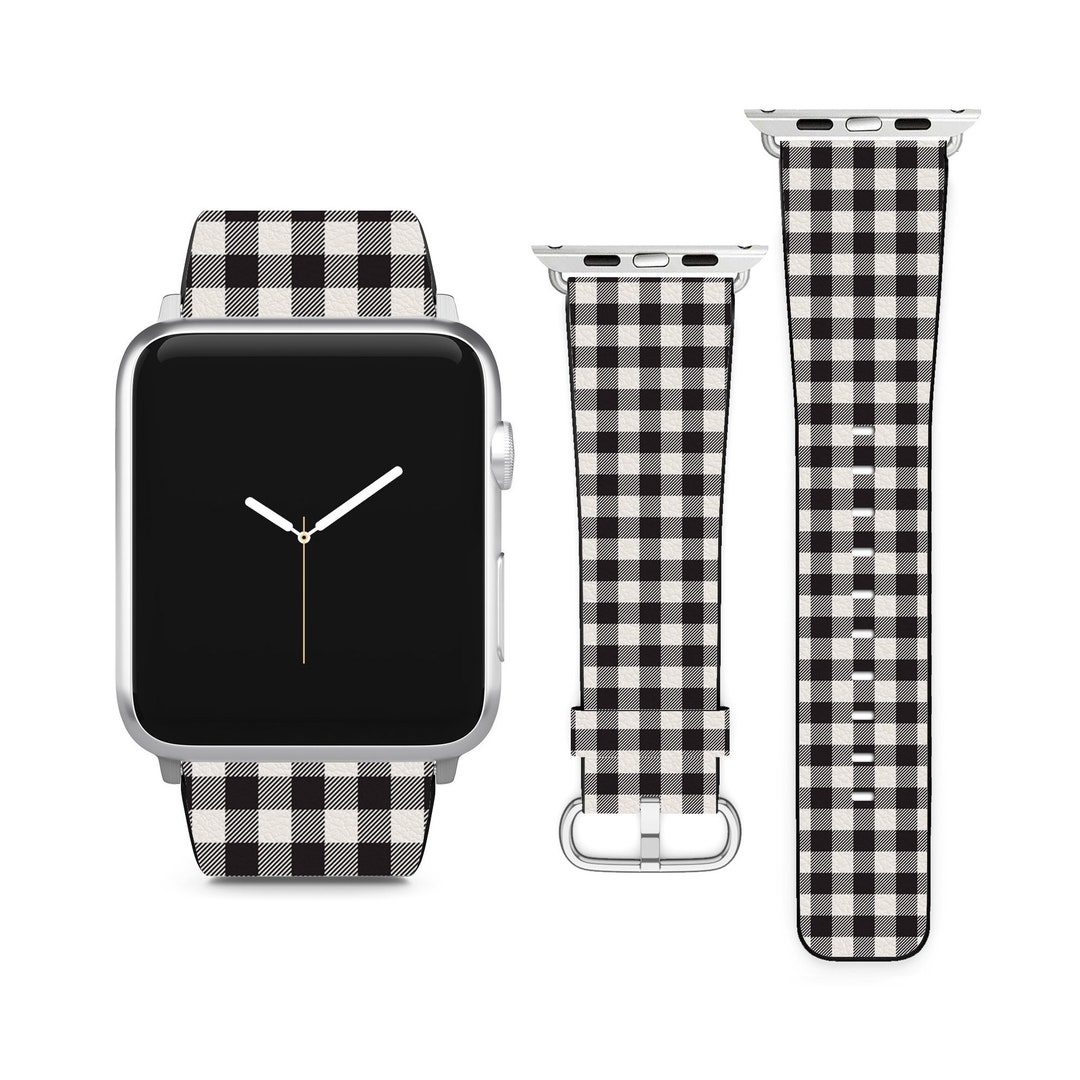 Black White Checkered Pattern for Apple Watch Band Iwatch Strap for ...
