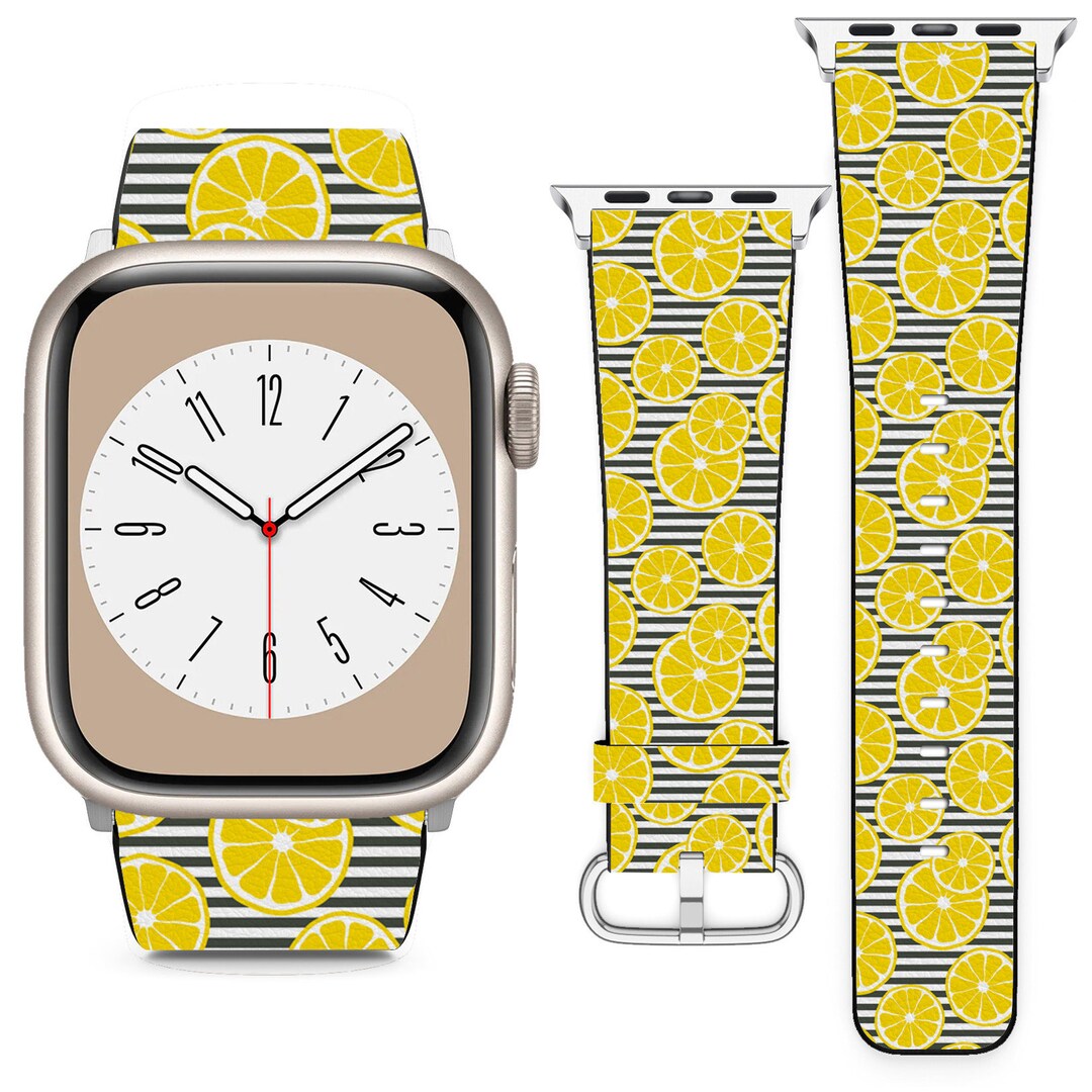 Fresh Lemons Theme for Apple Watch Band Iwatch Strap for Series SE 9 8 ...