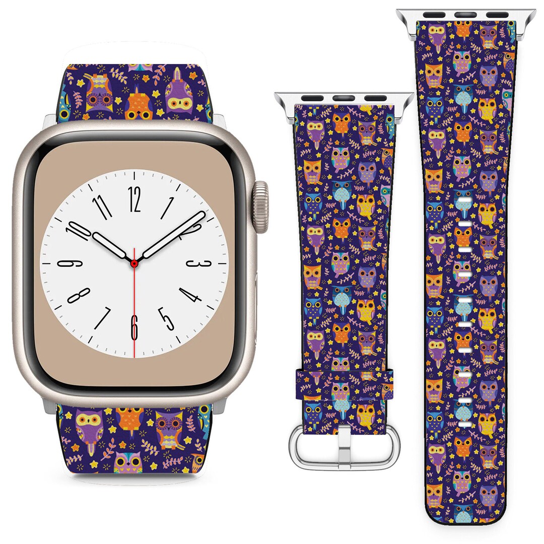 Cute Owl Theme for Apple Watch Band Iwatch Strap for Series SE 9 8 7 6 ...