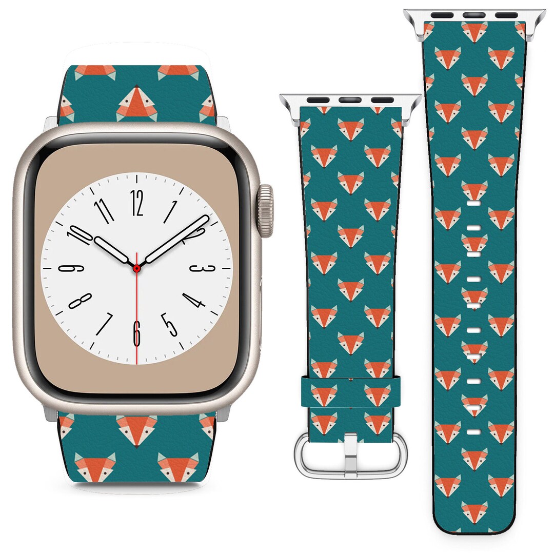 Cute Fox Face Theme for Apple Watch Band Iwatch Strap for Series SE 9 8 ...