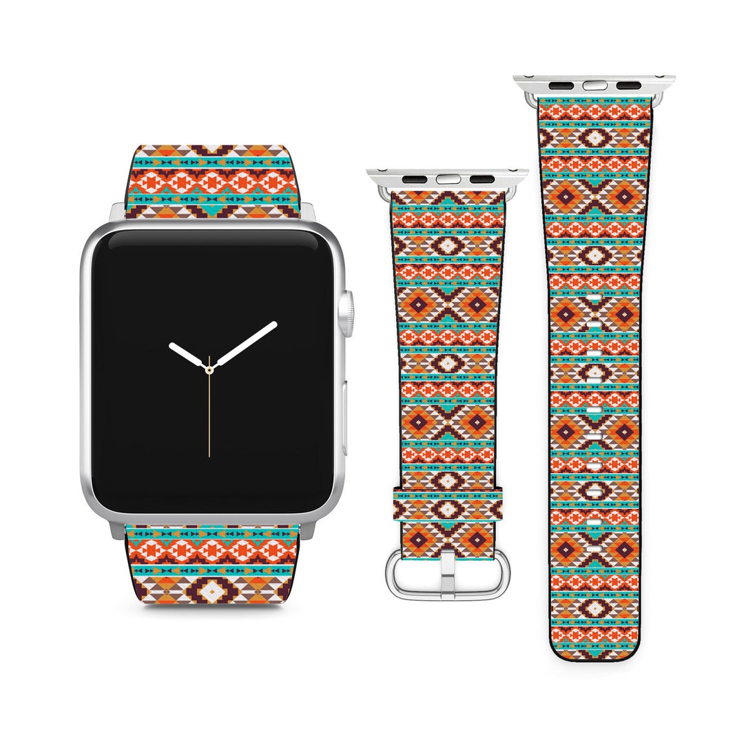 Colourful Aztec Pattern for Apple Watch Band Iwatch Strap for Series SE ...