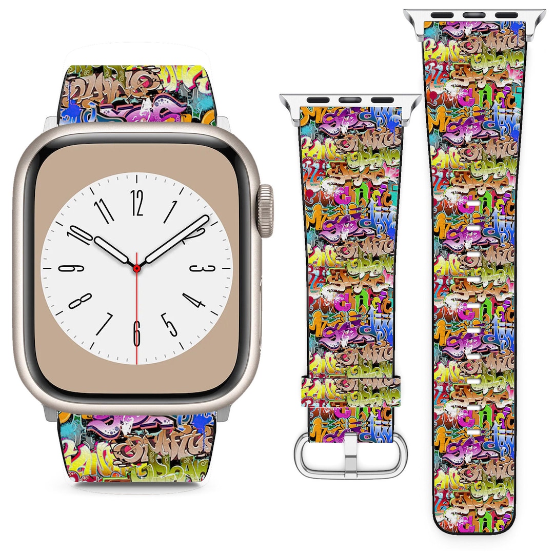 Graffiti Hip Hop Theme for Apple Watch Band Iwatch Strap for Series SE ...