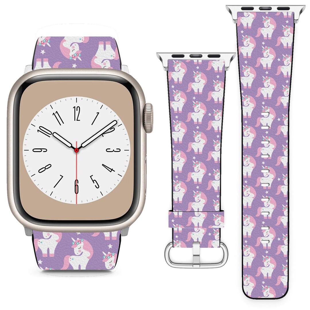 Purple Unicorn Design for Apple Watch Band Iwatch Strap for Series SE 9 ...