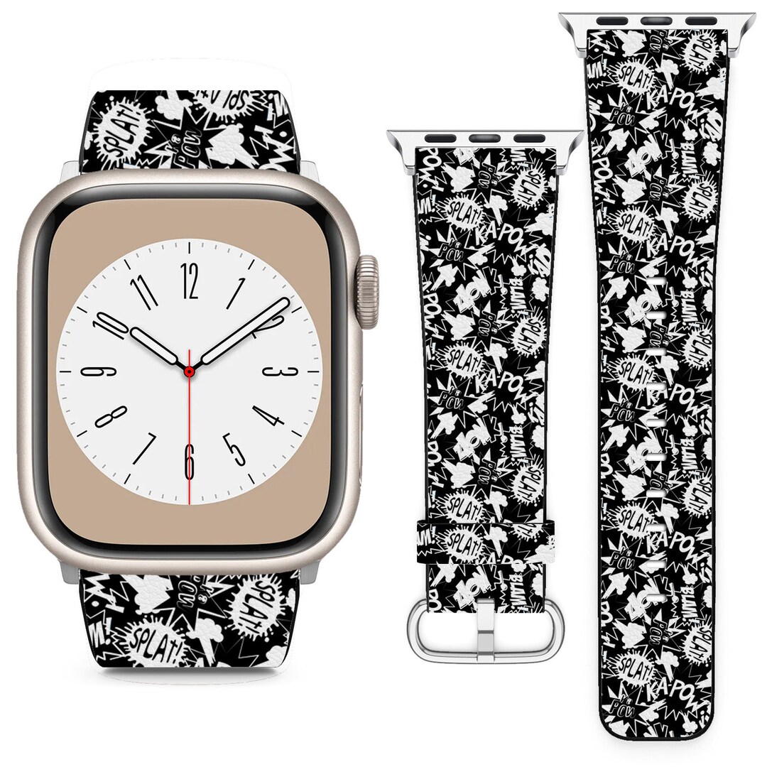 Comic Book Action Words Design for Apple Watch Band Iwatch Strap for ...