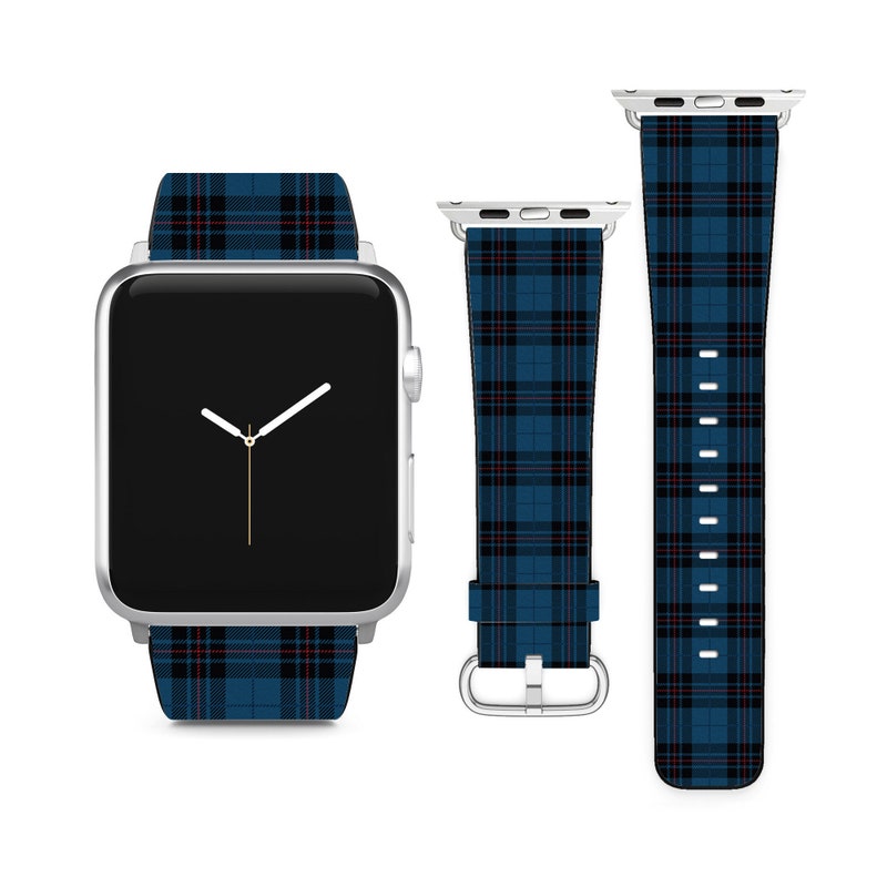 Blue Plaid Watch Band - Etsy