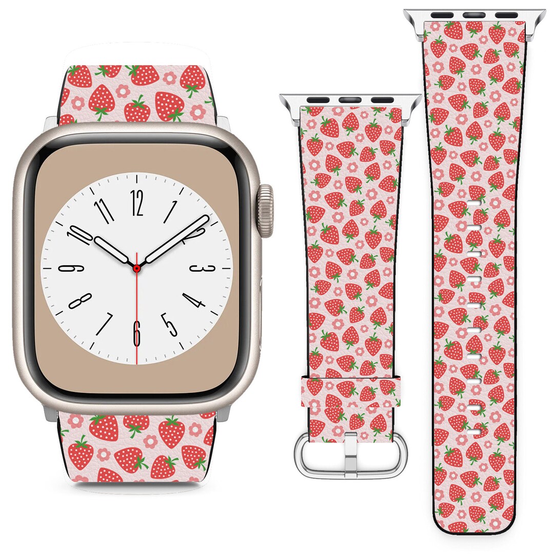 Strawberry Design for Apple Watch Band Iwatch Strap for Series SE 9 8 7 ...
