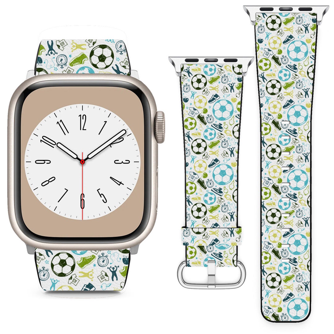 Soccer Equipment Theme for Apple Watch Band Iwatch Strap for Series SE ...