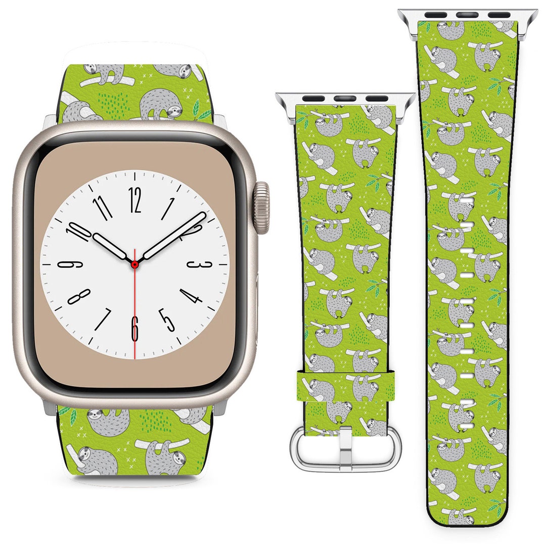 Cute Sloth Doodle Design for Apple Watch Band Iwatch Strap for Series ...