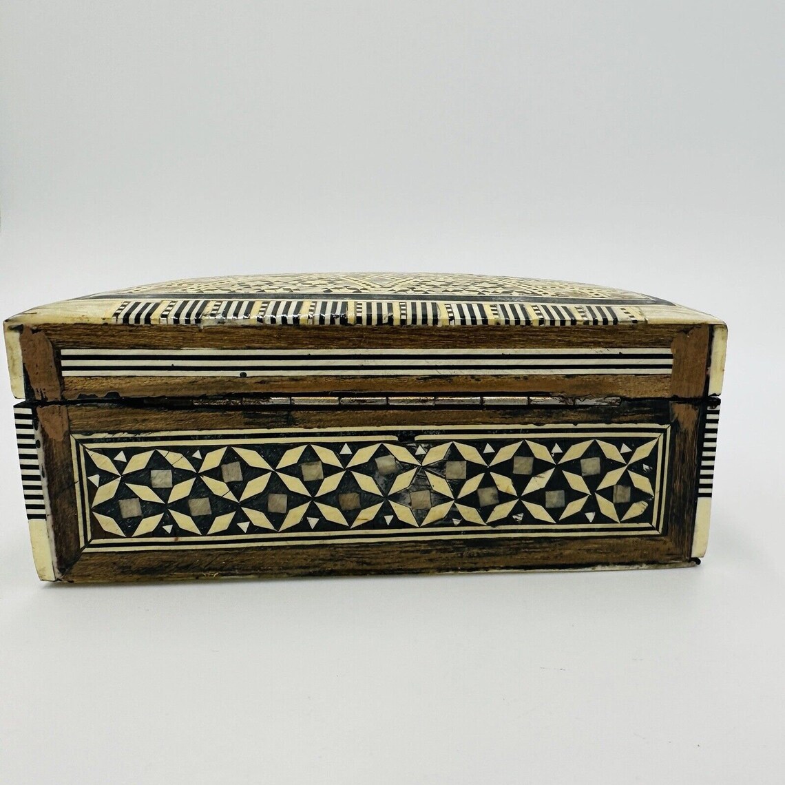 Mosaic Jewelry Box Marquetry Moorish Vintage Handmade Detailed Art ...