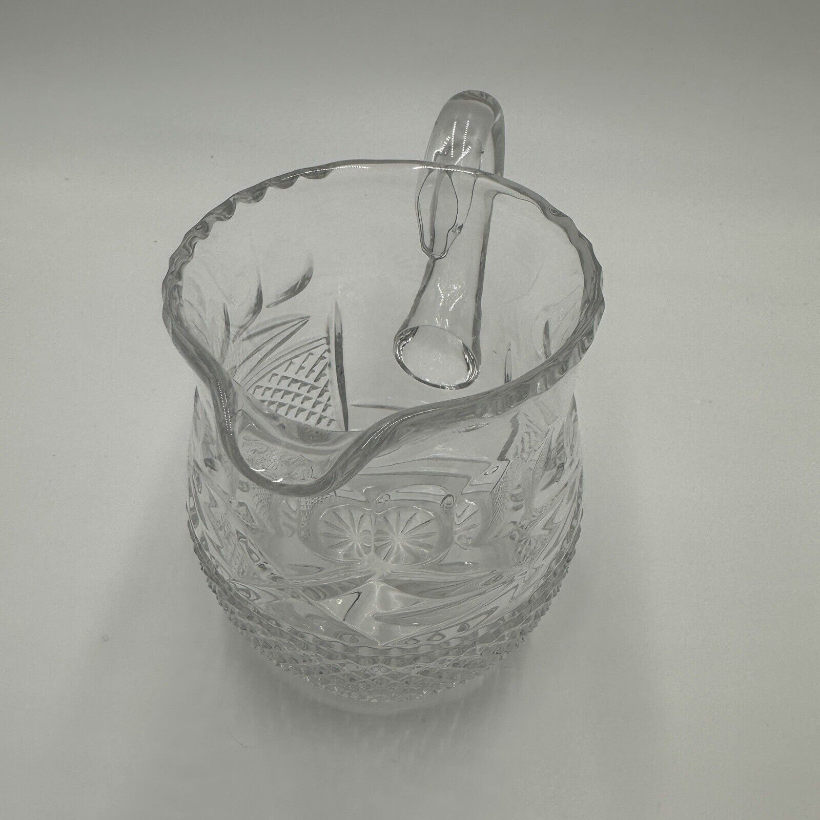 Galway Ireland Crystal Pitcher Leah Pattern Lead Clear Serveware Decor ...