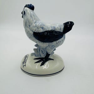 Delft Holland Pottery 701 Cobalt Blue White Chicken Hen Porcelain ...