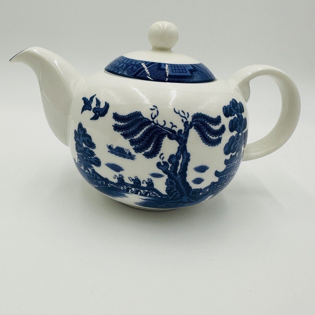 Royal Doulton Teapot Real Old Willow Fine China T.C1268 Blue White 1998 ...