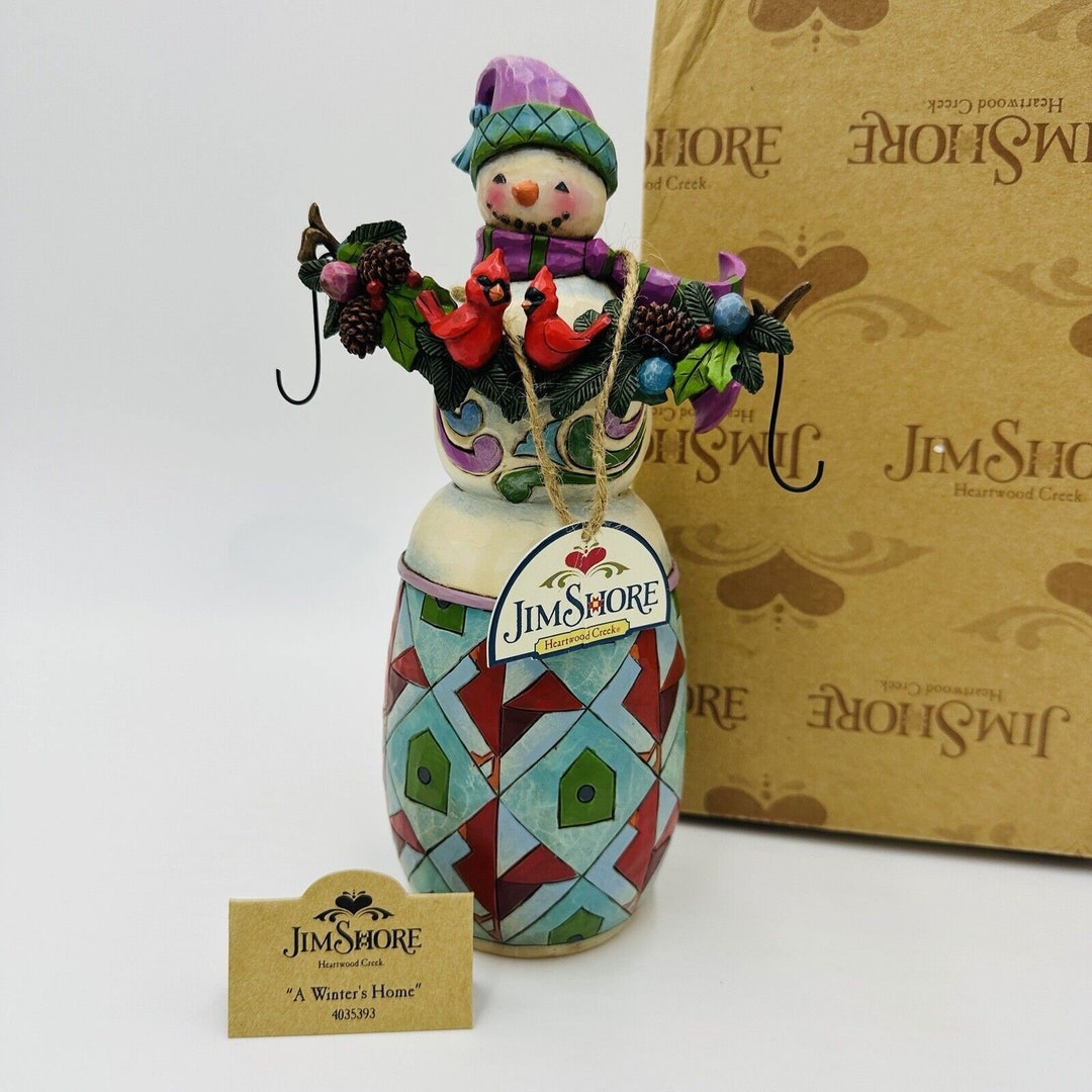 Jim Shore Snowman A Winter Home Wreath 2013 Christmas Heartwood Creek ...