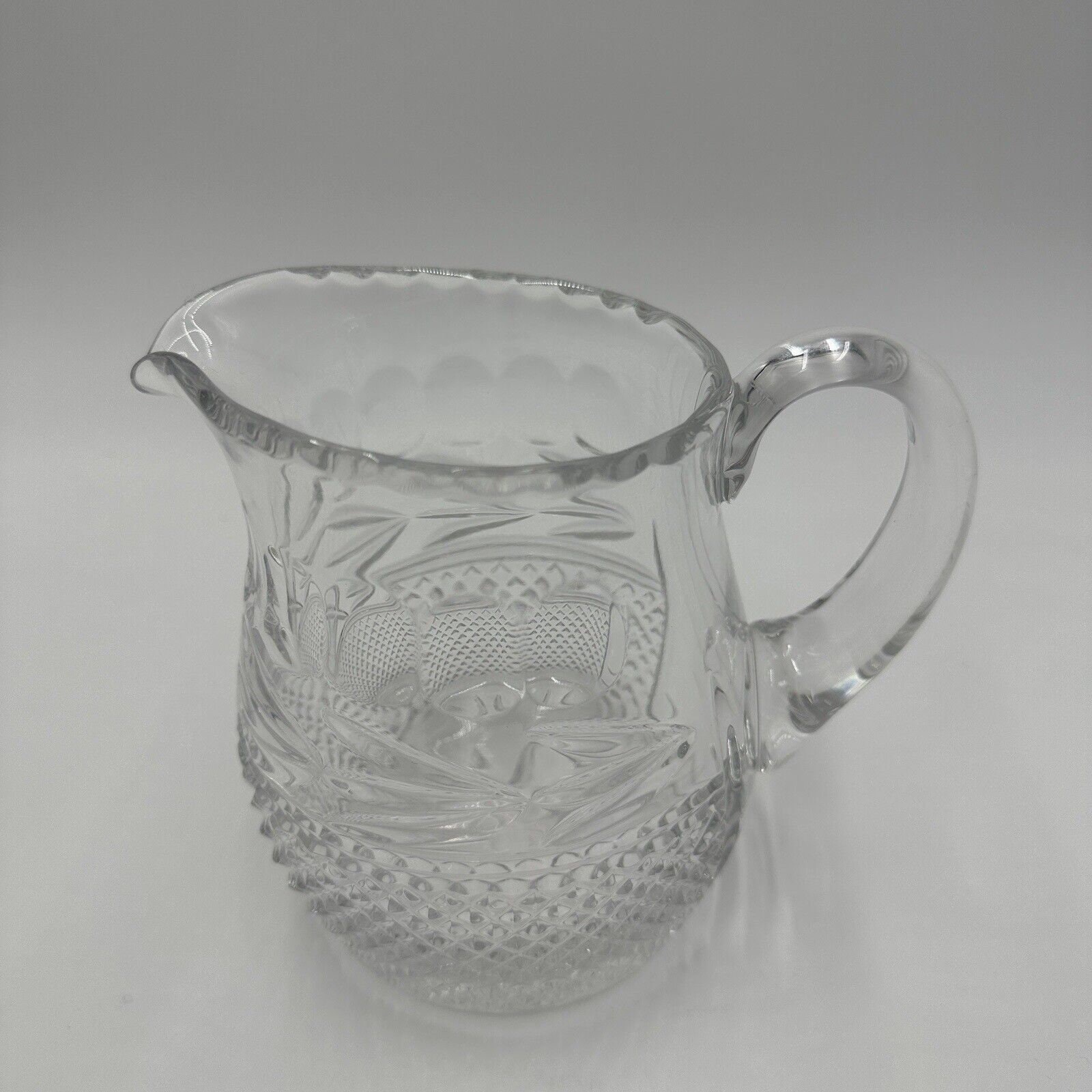 Galway Ireland Crystal Pitcher Leah Pattern Lead Clear Serveware Decor ...