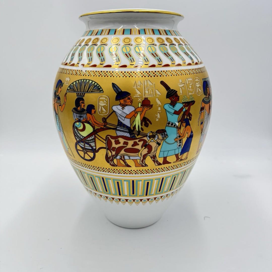Kaiser Porcelain Theben Egyptian Scenes Days of Pharaoh Tut-ankh-amun ...