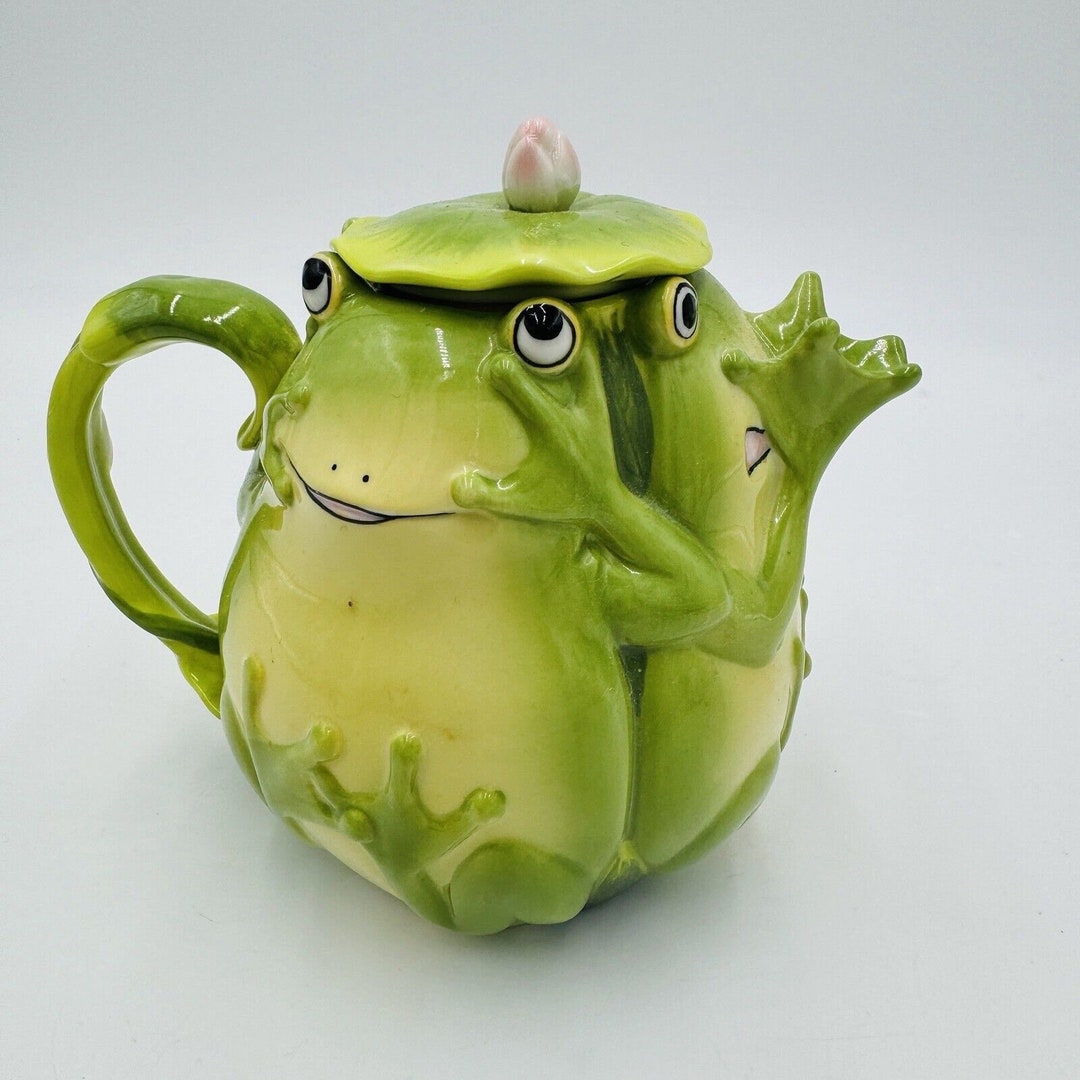 Apple Tree Design Green 5-1/4-inch Fairy Frog Porcelain Teapot - Etsy
