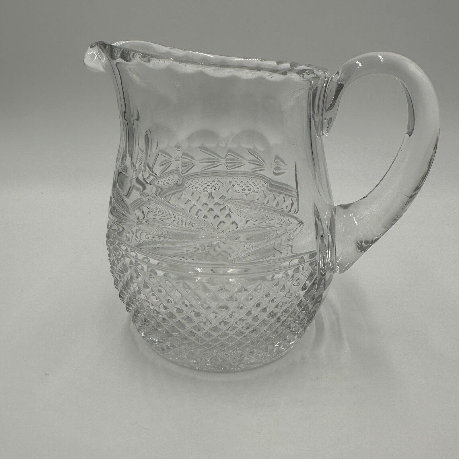 Galway Ireland Crystal Pitcher Leah Pattern Lead Clear Serveware Decor ...