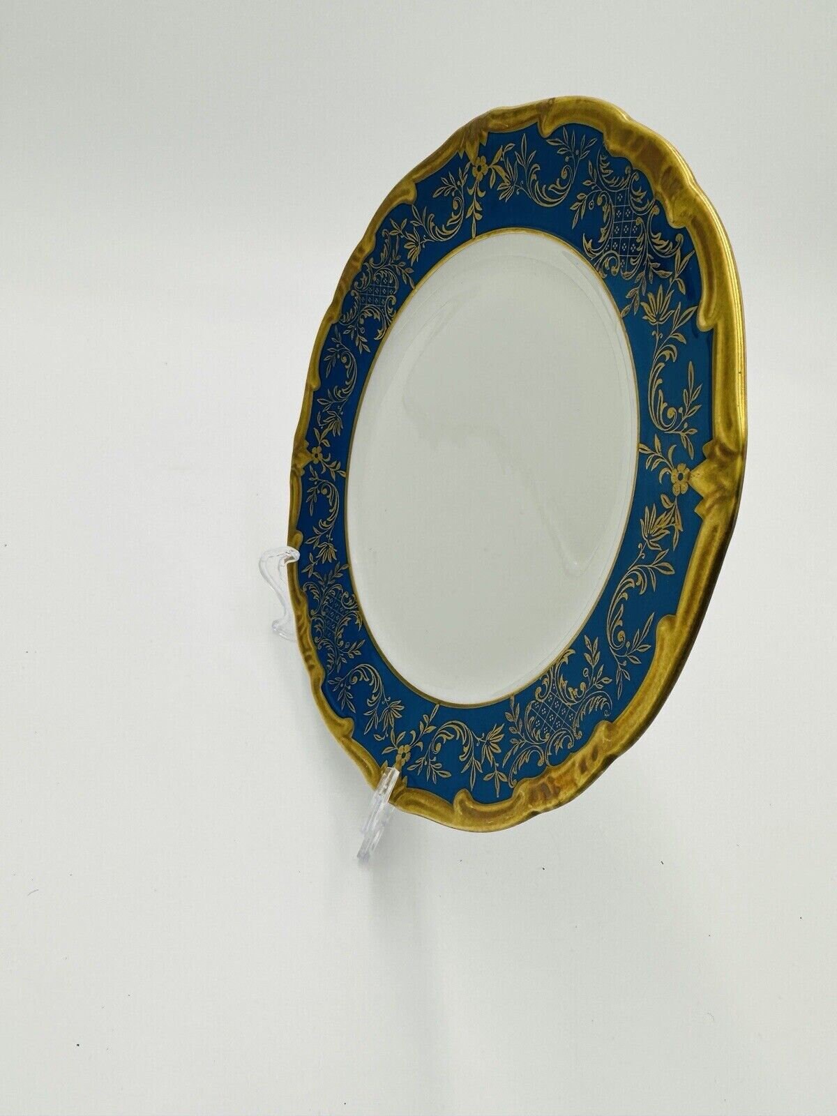Weimar Salad Plate Porcelain Germany Katharina 28010 Blue & Gold Trim ...