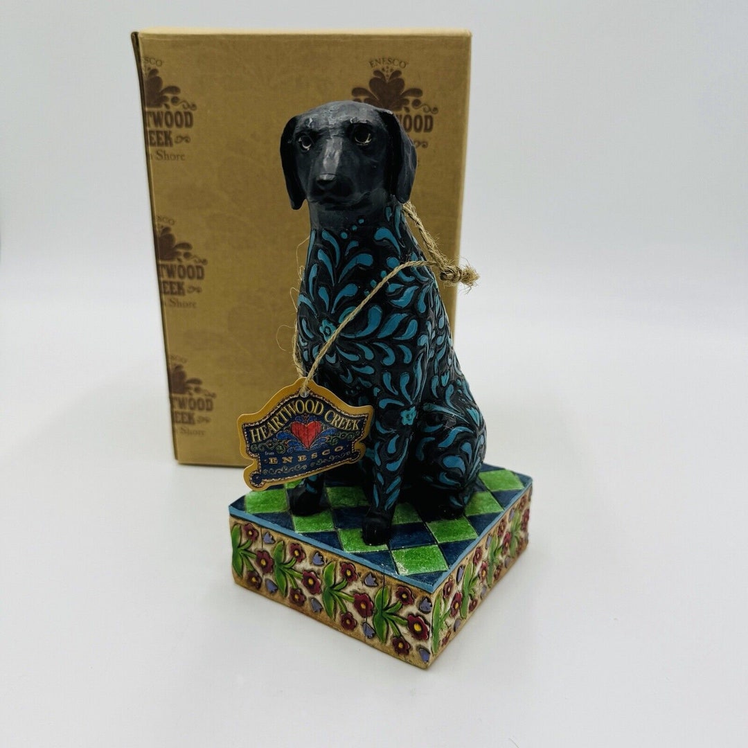 Jim Shore Licorice Black Labrador Figurine 2005 Collectible Enesco Dog ...