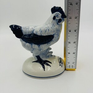 Delft Holland Pottery 701 Cobalt Blue White Chicken Hen Porcelain ...