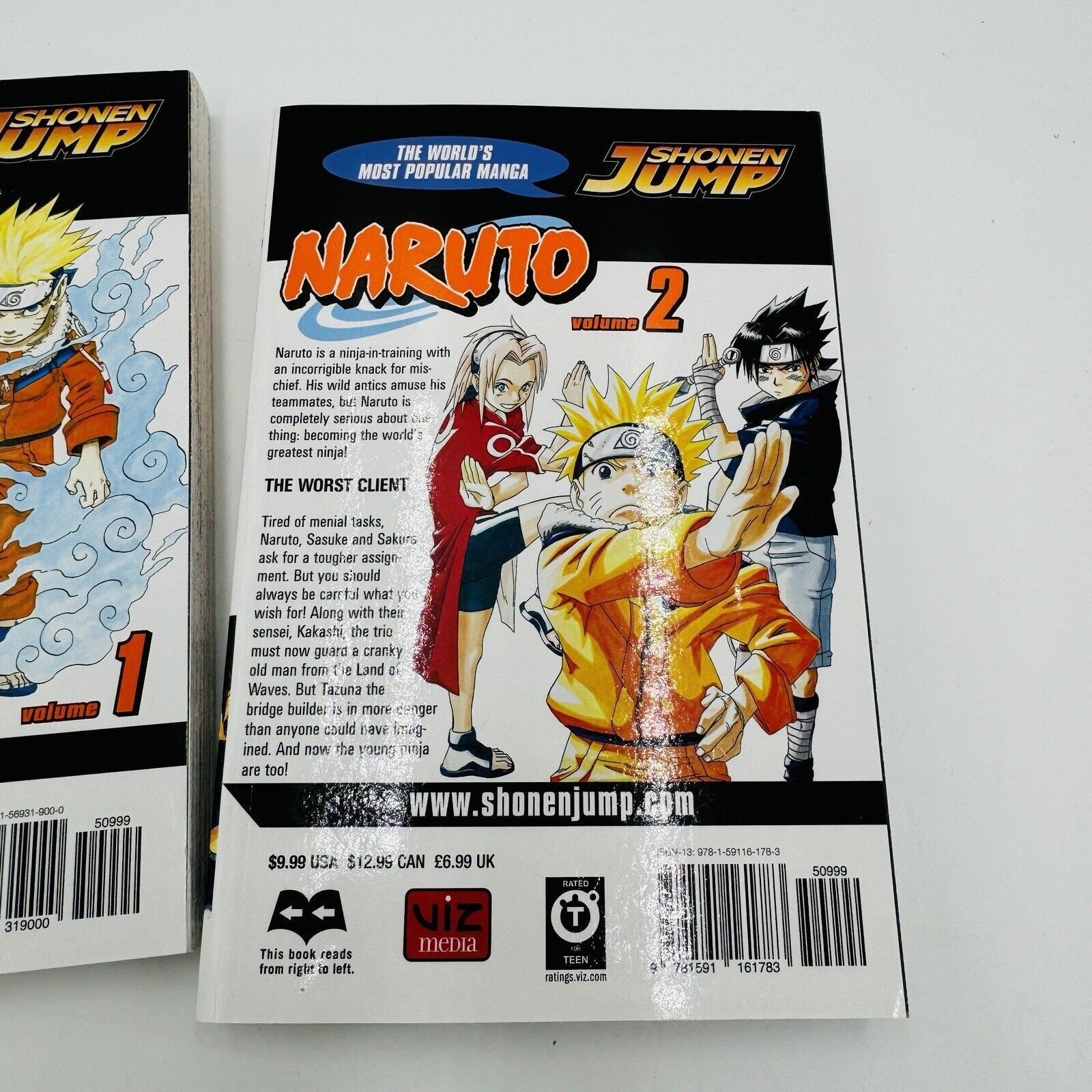 Naruto Shonen Jump Books Valume 1 & 2 Japanese Manga Series Graphics - Etsy