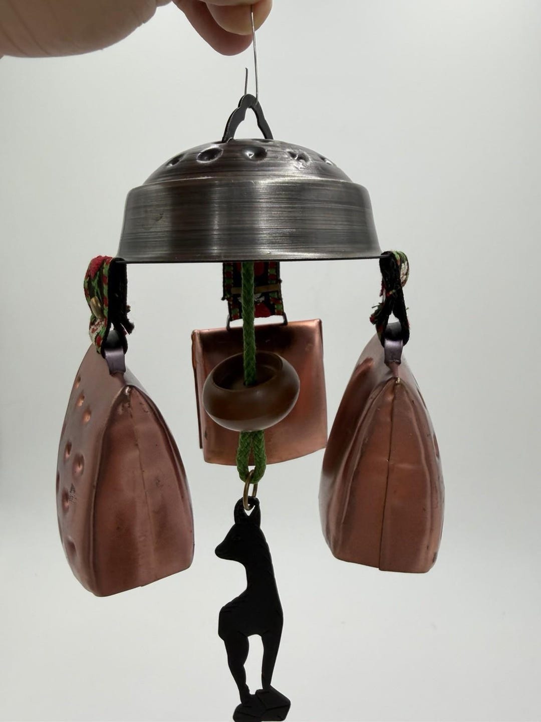 Vintage Alberto SA Mobaco Switzerland Cowbell Chimes Doorbell 9” Goat ...