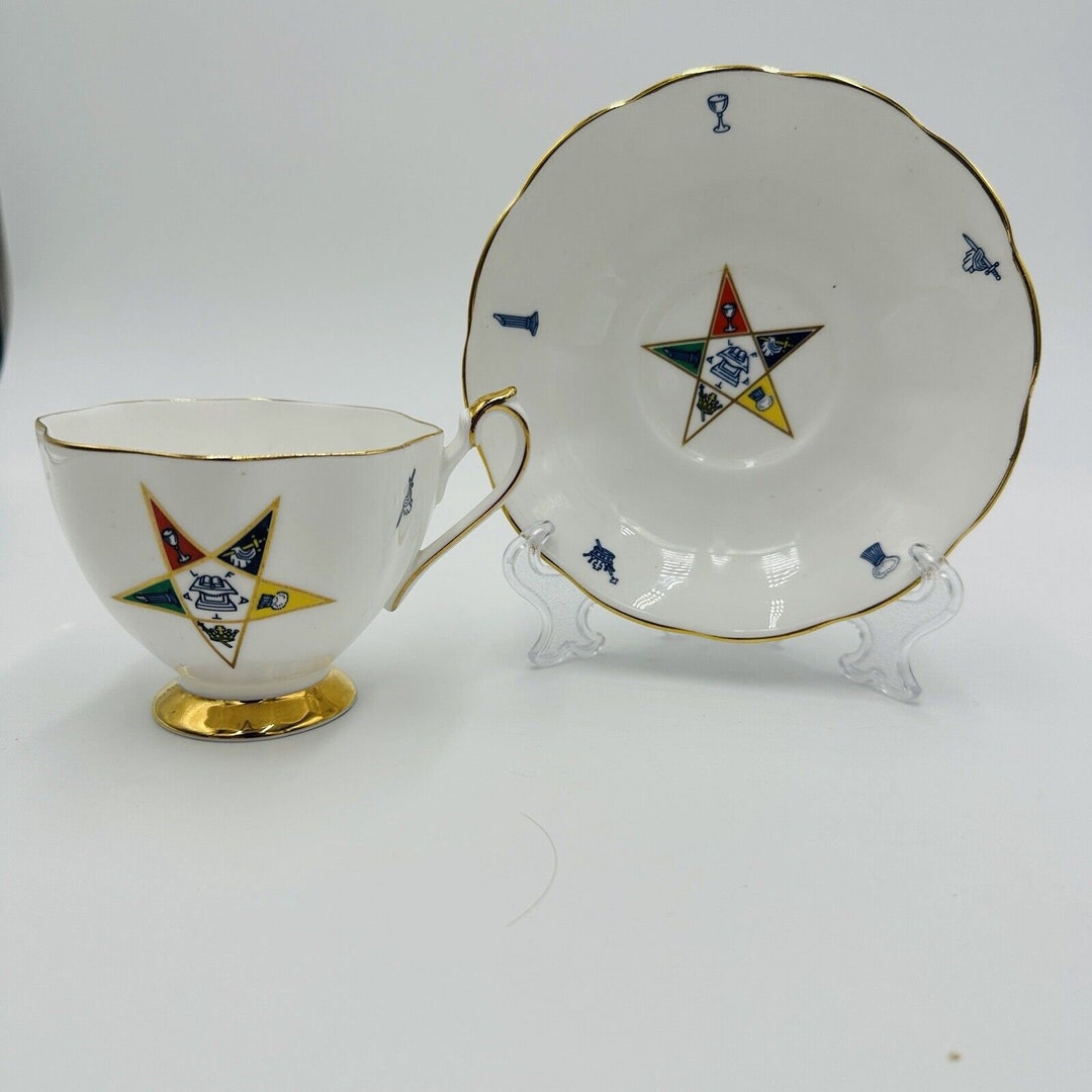 Princess Anne Tea Cup Masonic Symbols Easter Star Orde Bone China ...