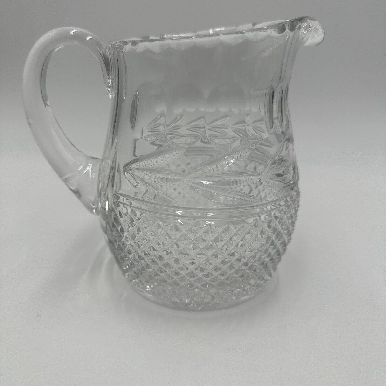Galway Ireland Crystal Pitcher Leah Pattern Lead Clear Serveware Decor ...