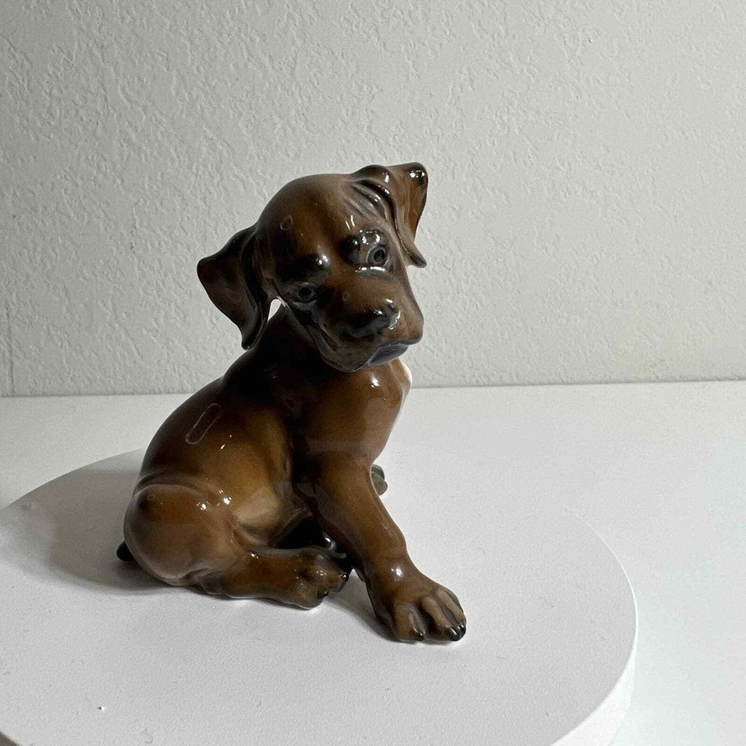 Rosenthal Boxer Dog Figurine Puppy German Vintage Hand-painted Treasure ...