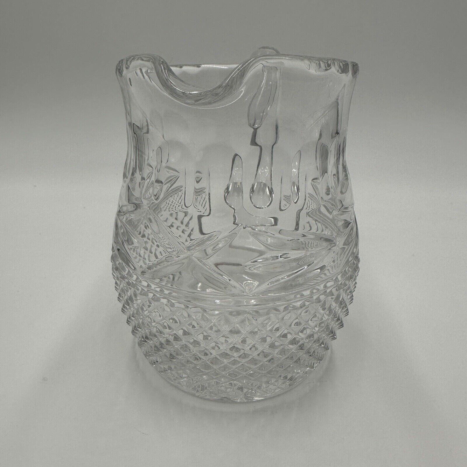 Galway Ireland Crystal Pitcher Leah Pattern Lead Clear Serveware Decor ...