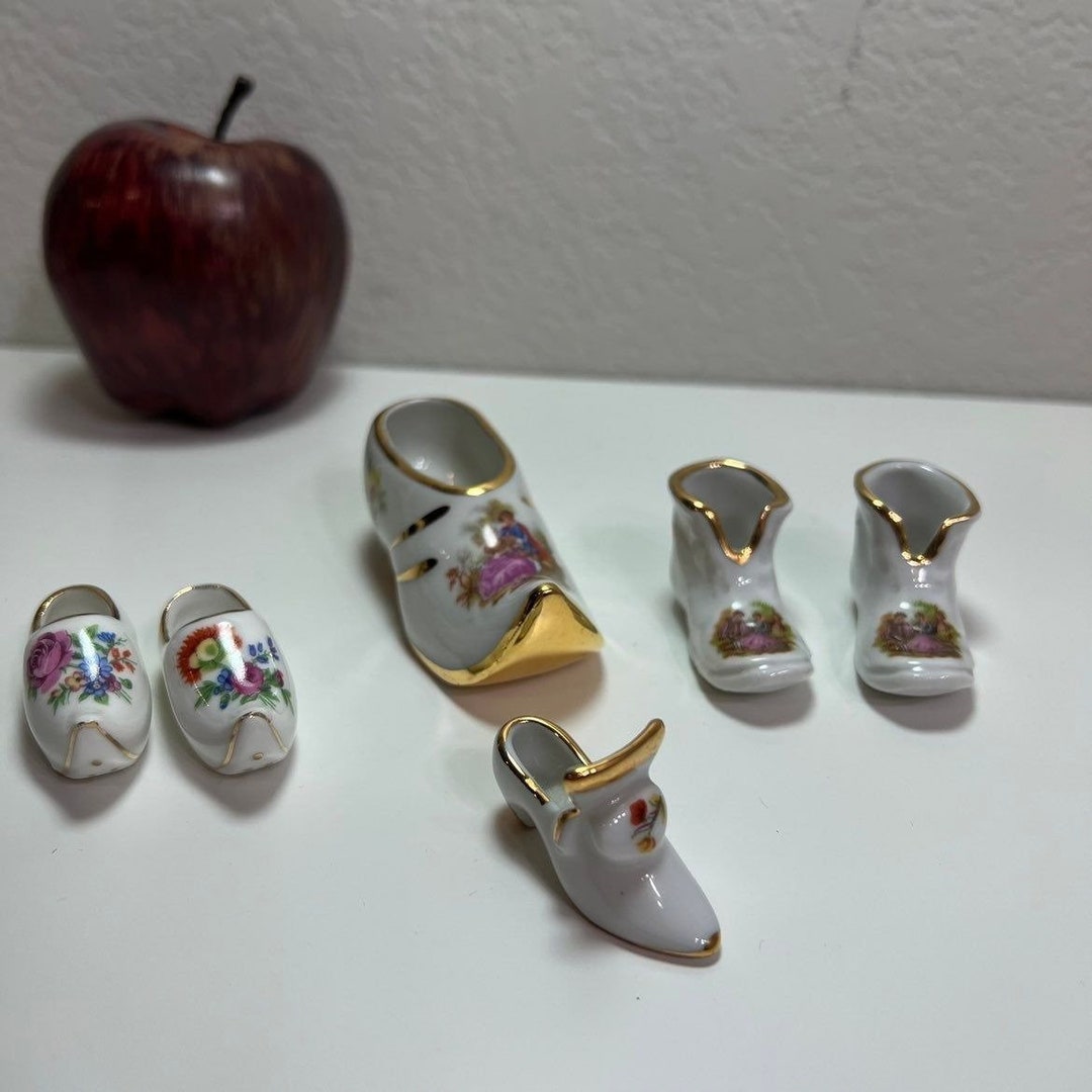 Limoges France Porcelain Miniature Victorian - Dutch Shoes - Etsy