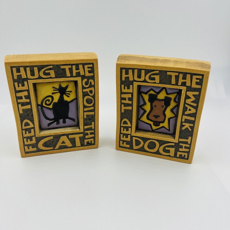 Macone Clay Tiles Hug the Cat and Dog Wall Ceramic Hand Glazed ...