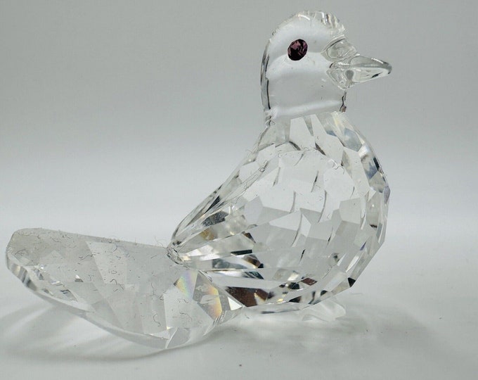 Swarovski Crystal Fan Tail Dove Figurine Austria Pigeon - Etsy