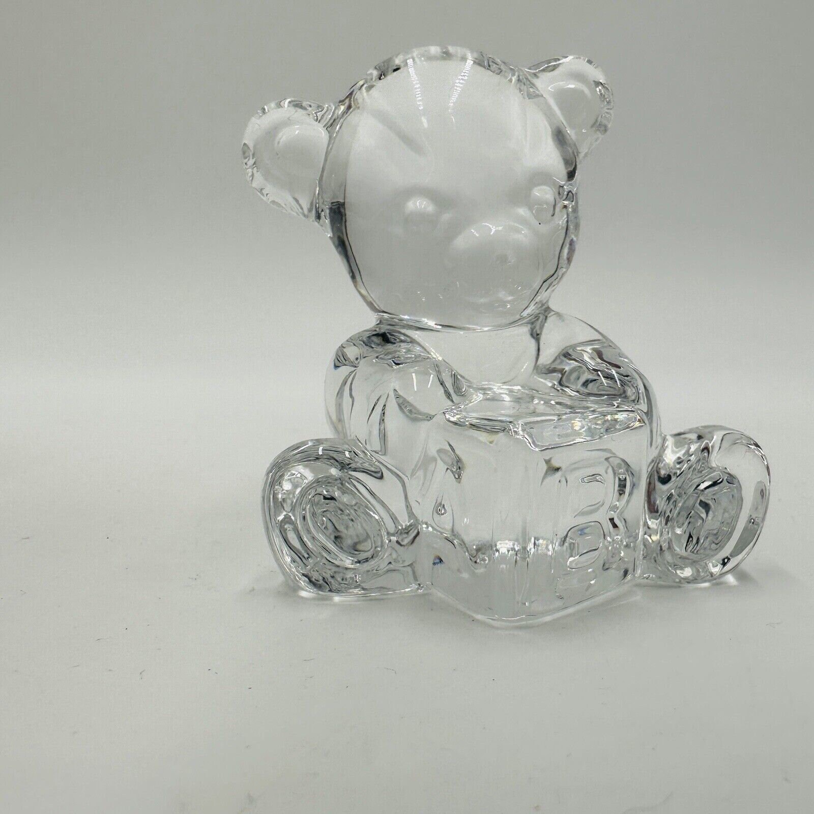 Waterford Crystal Figurine Teddy Bear ABC Block Paperweight 3 - Etsy