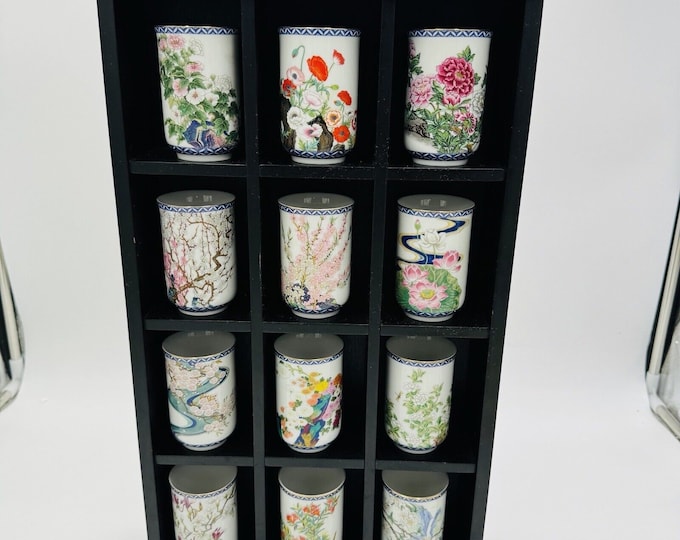 The Franklin Mint Porcelain Kinuko Yamabe Japanese Floral 12 Months Tea ...