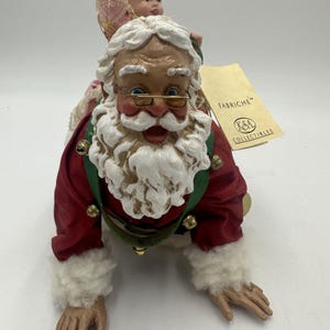 Kurt Adler Grandpa Santa Piggy Back Marjorie Rothberg Figurine Limited ...