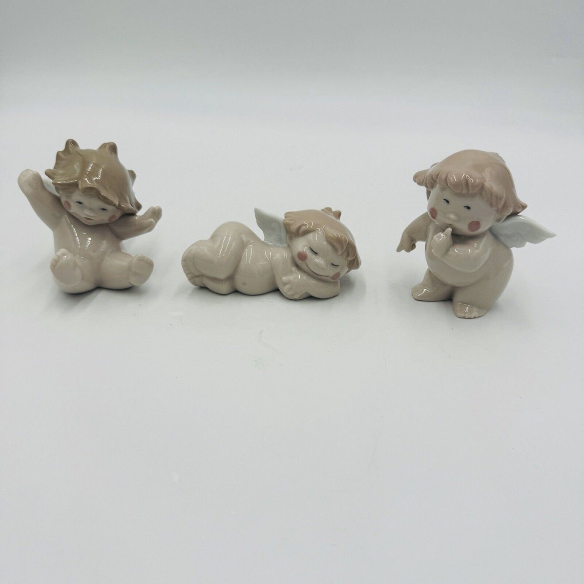Nao by Lladro Daisa Cheeky Cherubs Porcelain Angels Figurines Set Spain ...