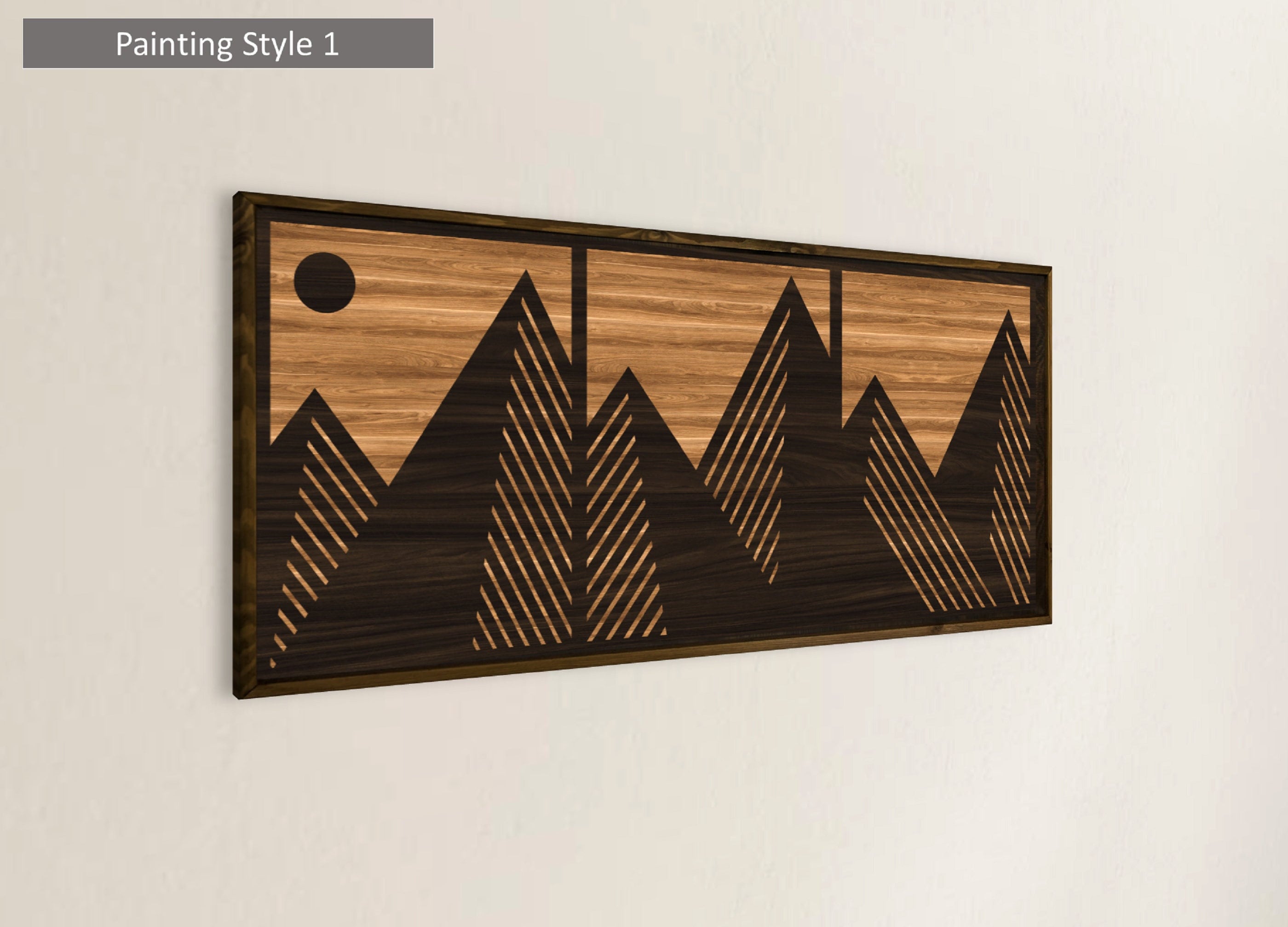 Mountain Wooden Wall Decor Large Handmade Wood Panel - Etsy
