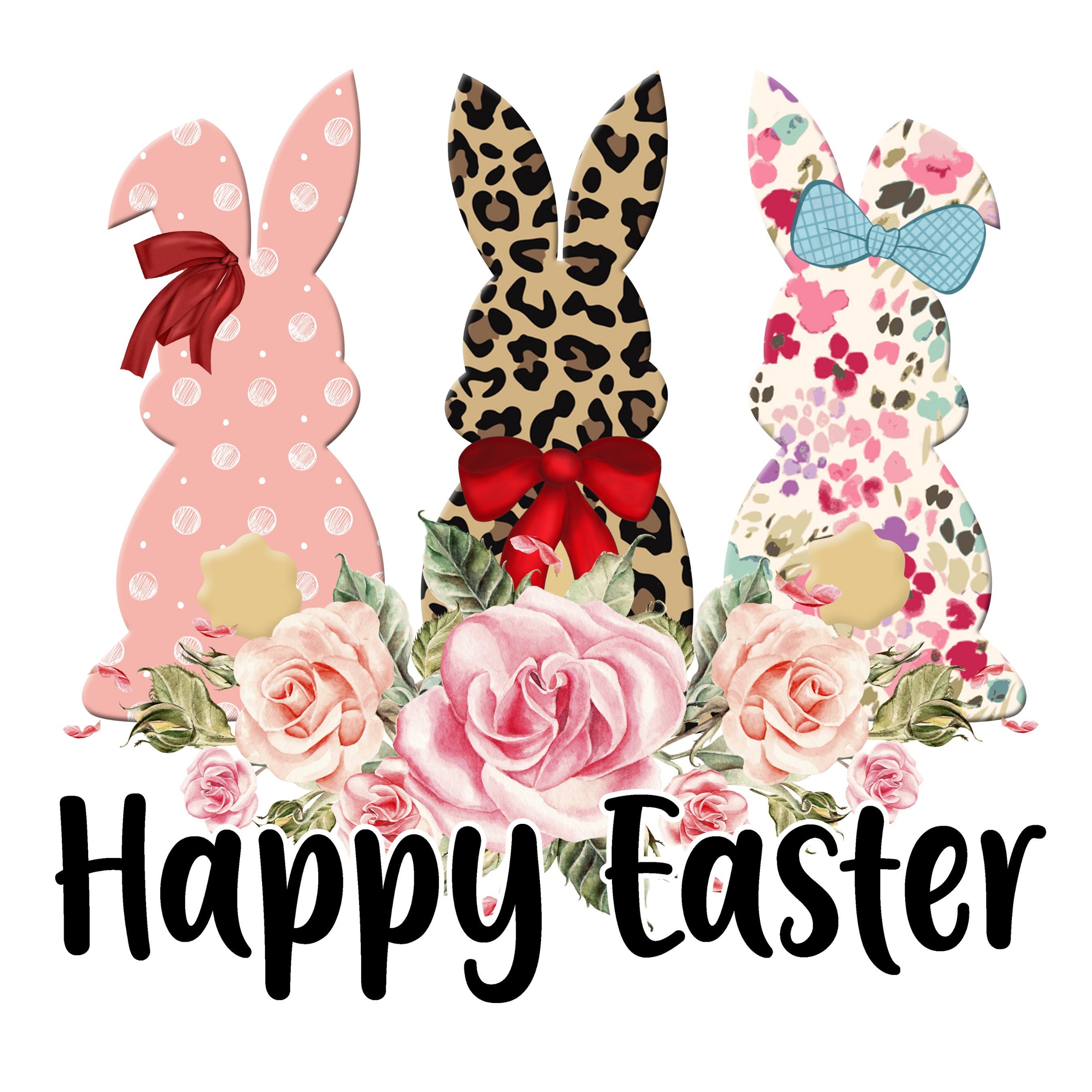 Easter Bunny Trio Png/spring Sublimation/sublimation Easter Quotes ...