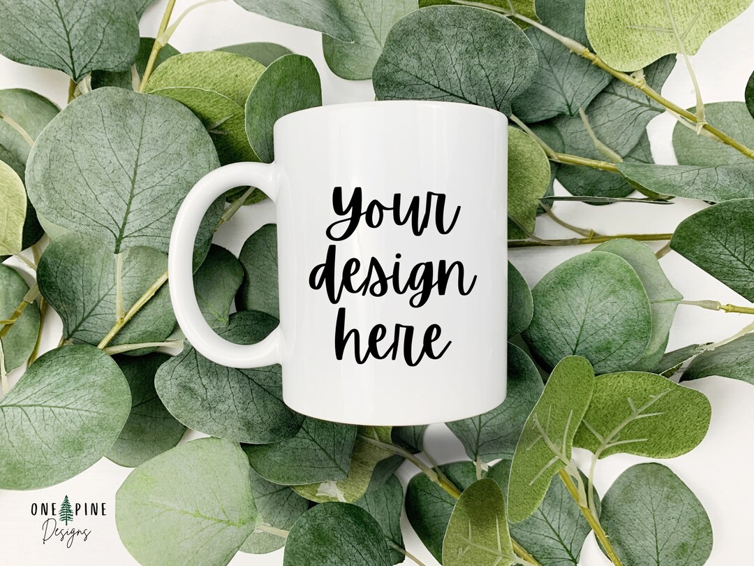 White Sublimation Mug Mockup/ Mockup/ White Coffee Cup Sublimation ...