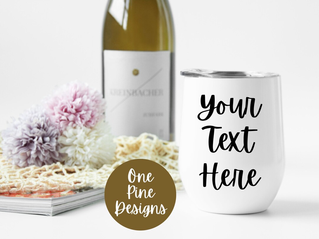 Sublimation Wine Tumbler Mockup/ Sublimation Wine Tumbler/ White ...