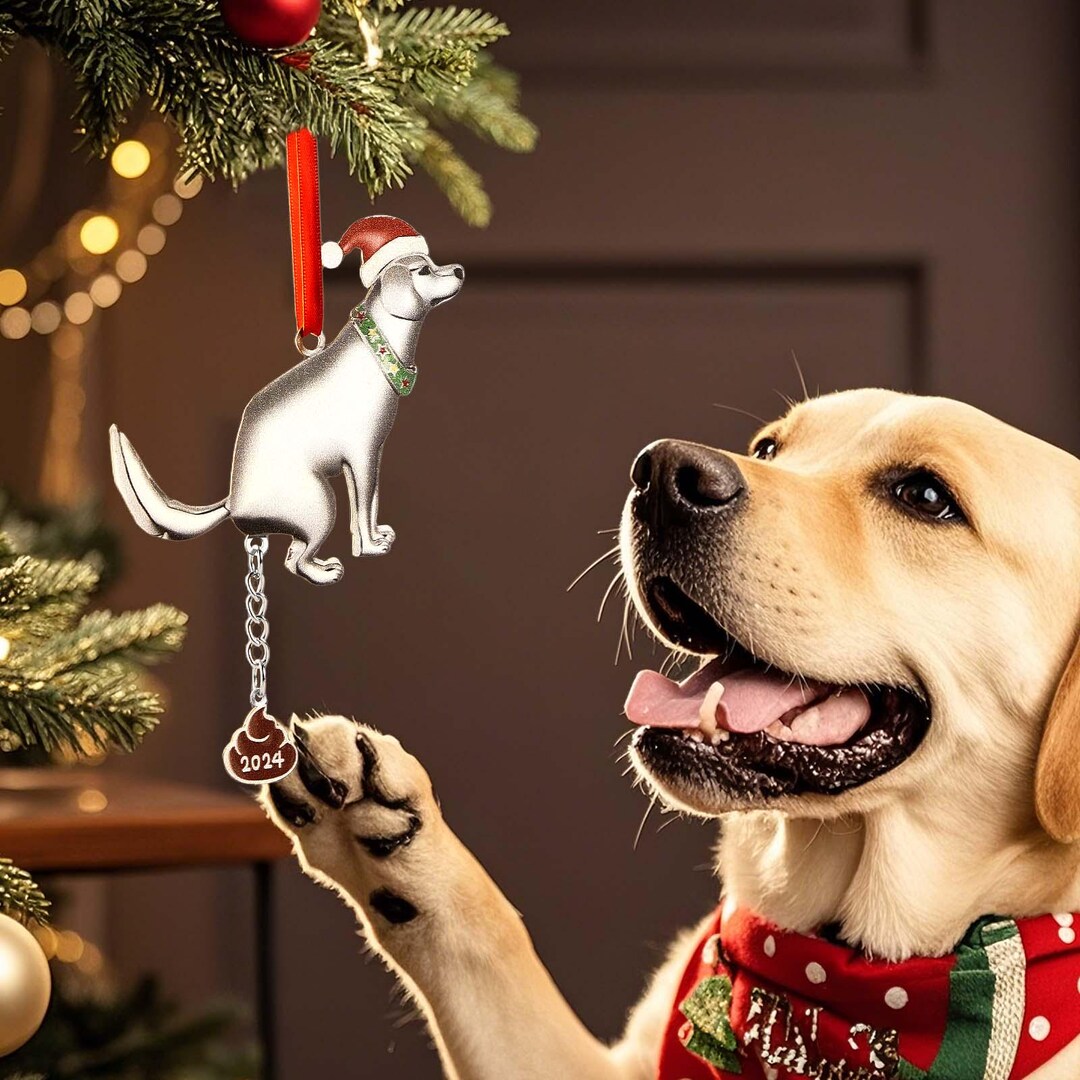 Personalized Funny Pooping Dog Ornament for Christmas Tree Decoration ...