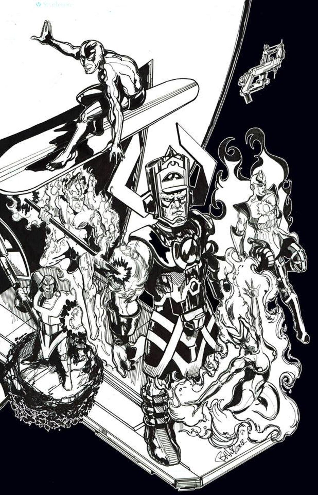 Galactus and His Heralds Poster | Marvel | Fantastic Four | Silver ...