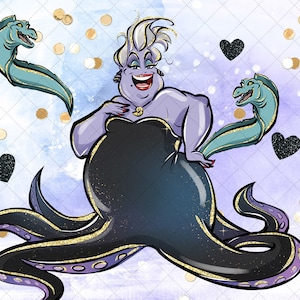 Female Villains Clipart, Fairytale PNG, Evil Characters, Handdrawn Kids ...