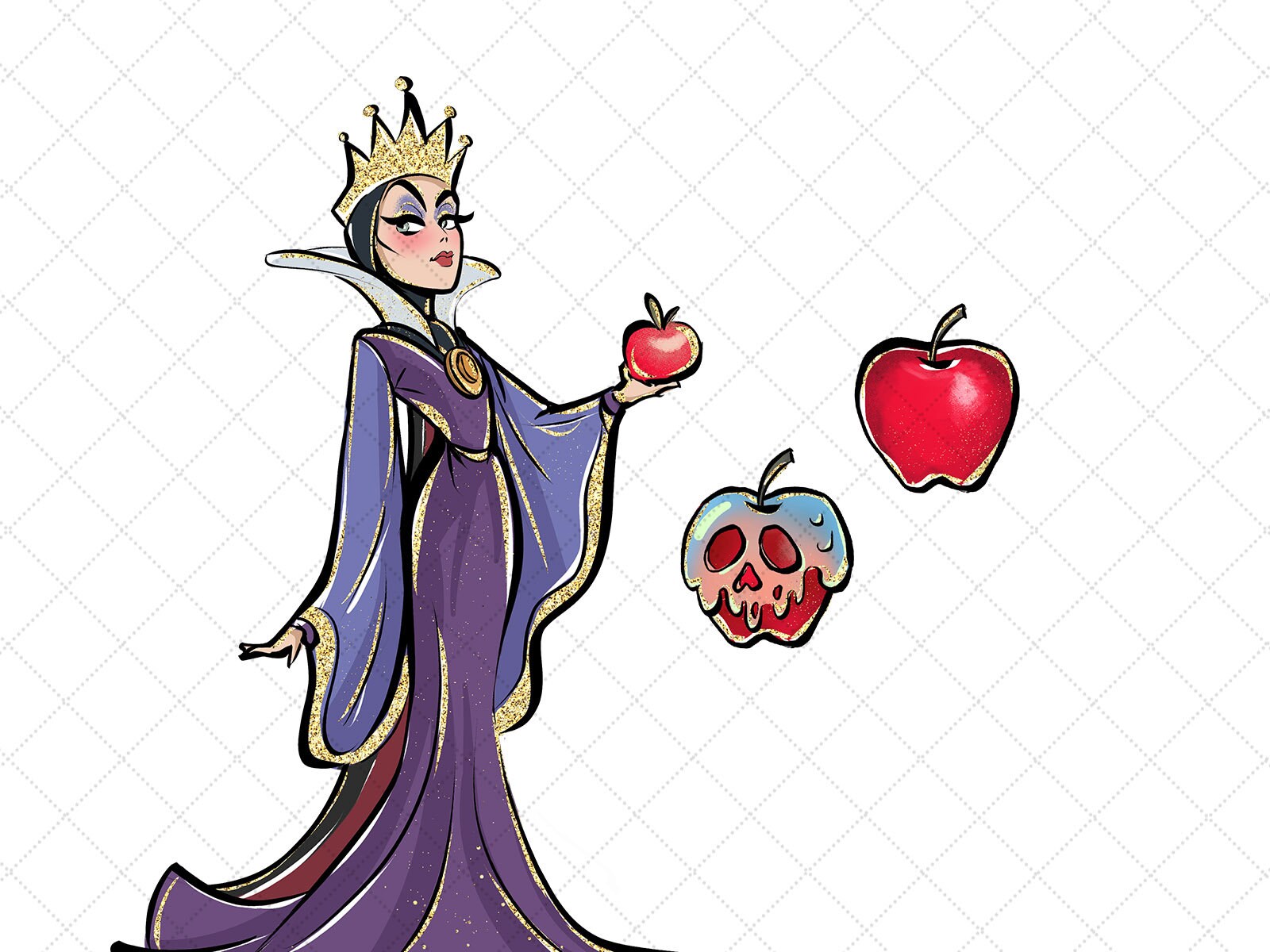 Female Villains Clipart, Fairytale PNG, Evil Characters, Handdrawn Kids ...