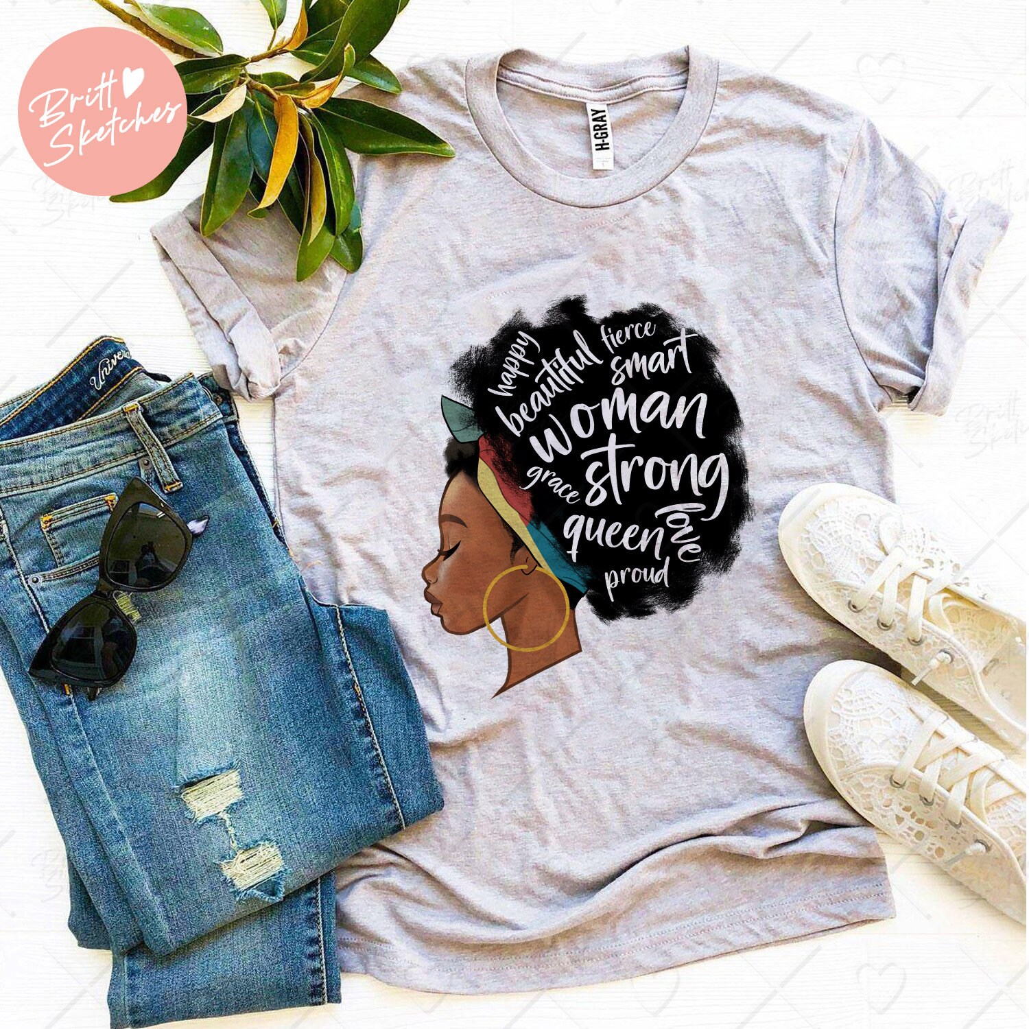 Black Woman Sublimation PNG Afro With Words Profile Female - Etsy