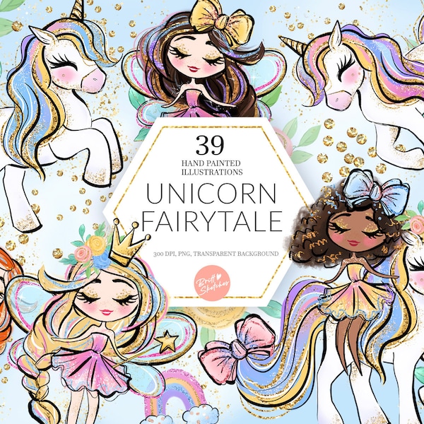 Unicorn and Fairy - Etsy